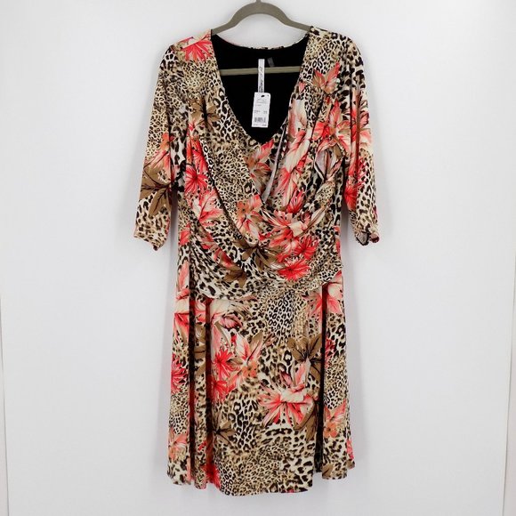 NY Collection | Dresses | Ny Collection Plus Size Vneck Wrapped Bodice ...